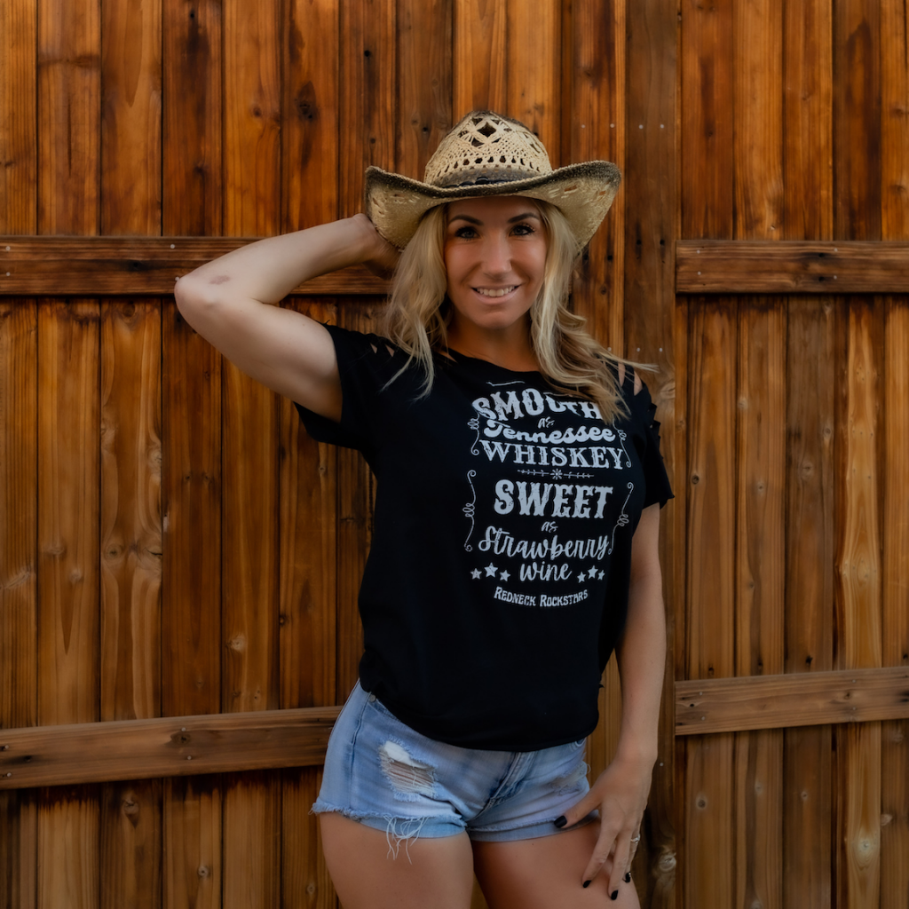 Whiskey & Wine Sliced Tee | Redneck Rockstars Clothing Co.