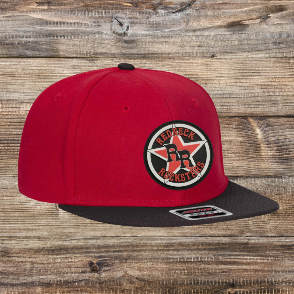 Red & Black Flat Bill | Redneck Rockstars Clothing Co.